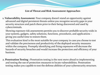 5 THREAT AND RISK ASSESSMENT APPROACHES.pptx | Information and Network ...
