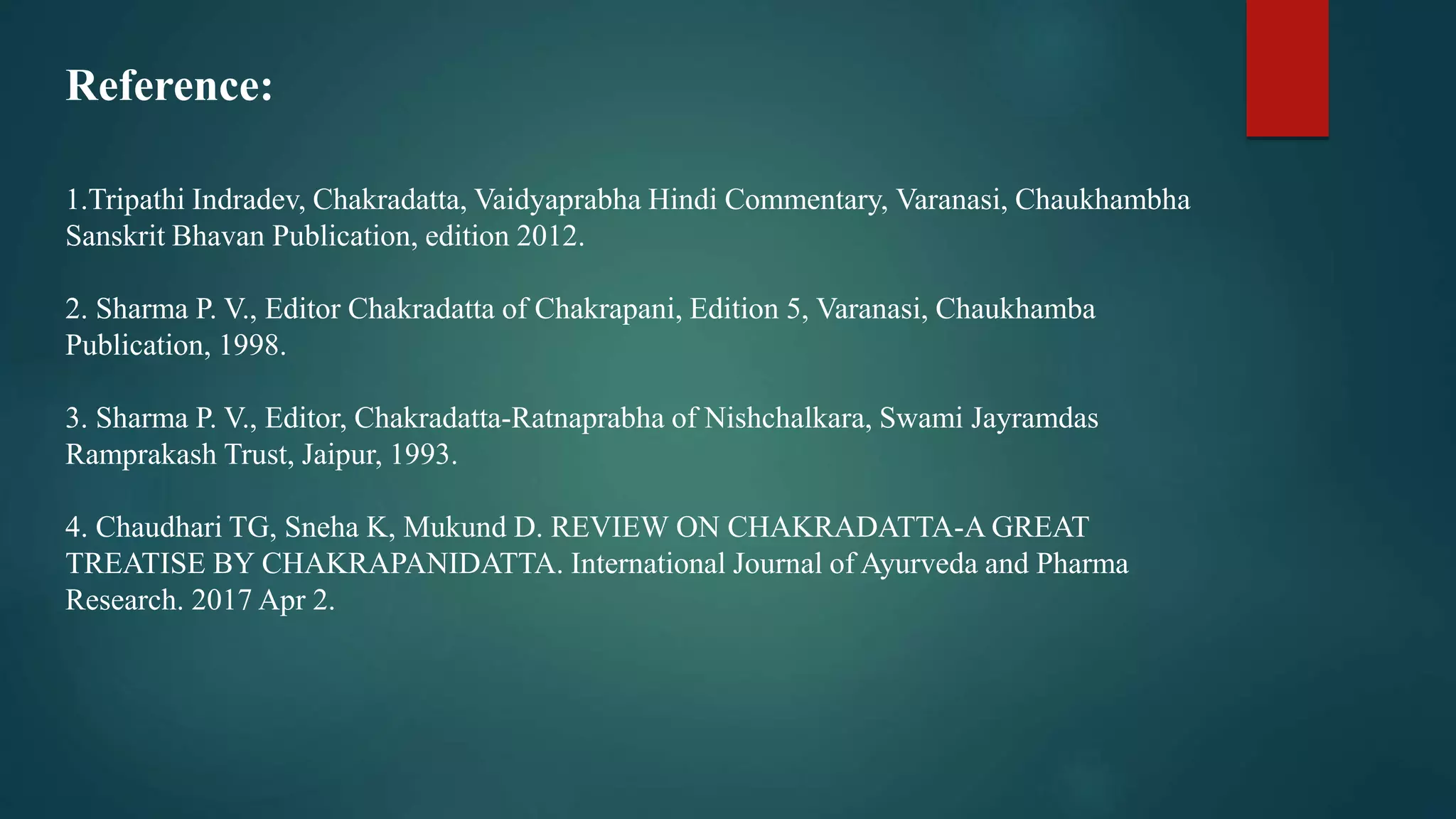 chakradatta samhita | PPTX