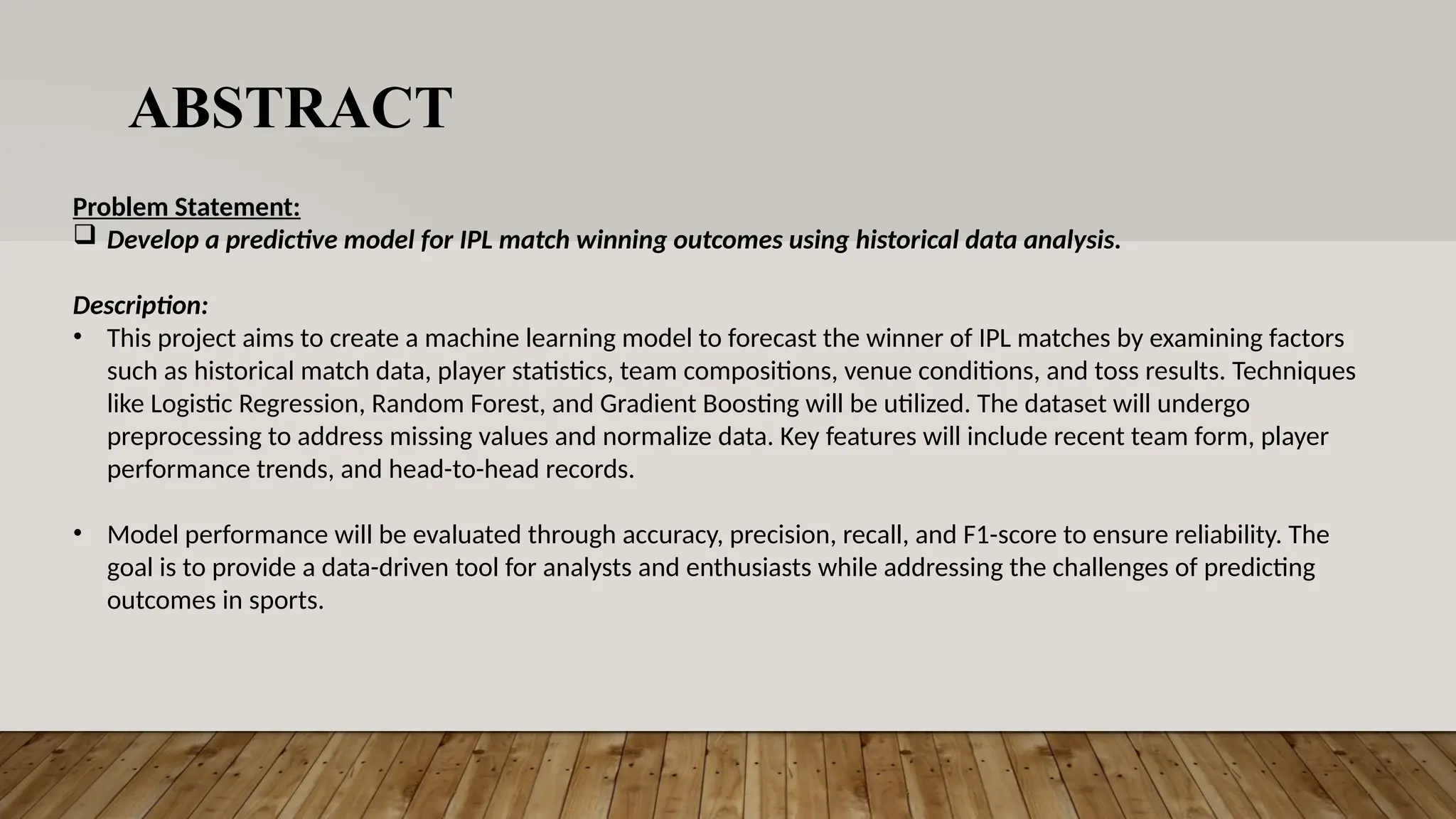 IPL Match winning prediction using machine learning | PPTX