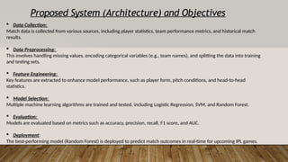 IPL Match winning prediction using machine learning | PPTX