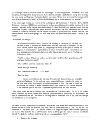 Homily: FIfth Sunday in Lent C 2013 | DOC