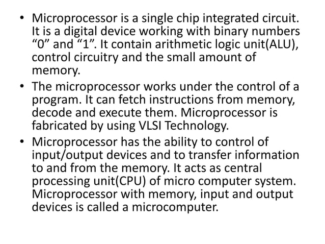 5th unit Microprocessor 8085 | PPT