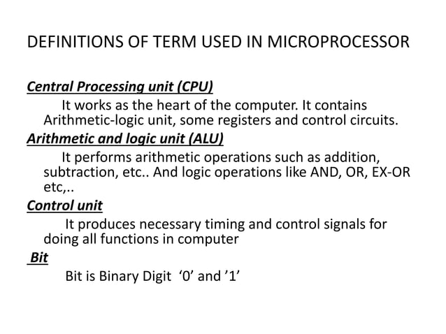 5th unit Microprocessor 8085 | PPT