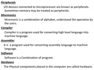 5th unit Microprocessor 8085 | PPT