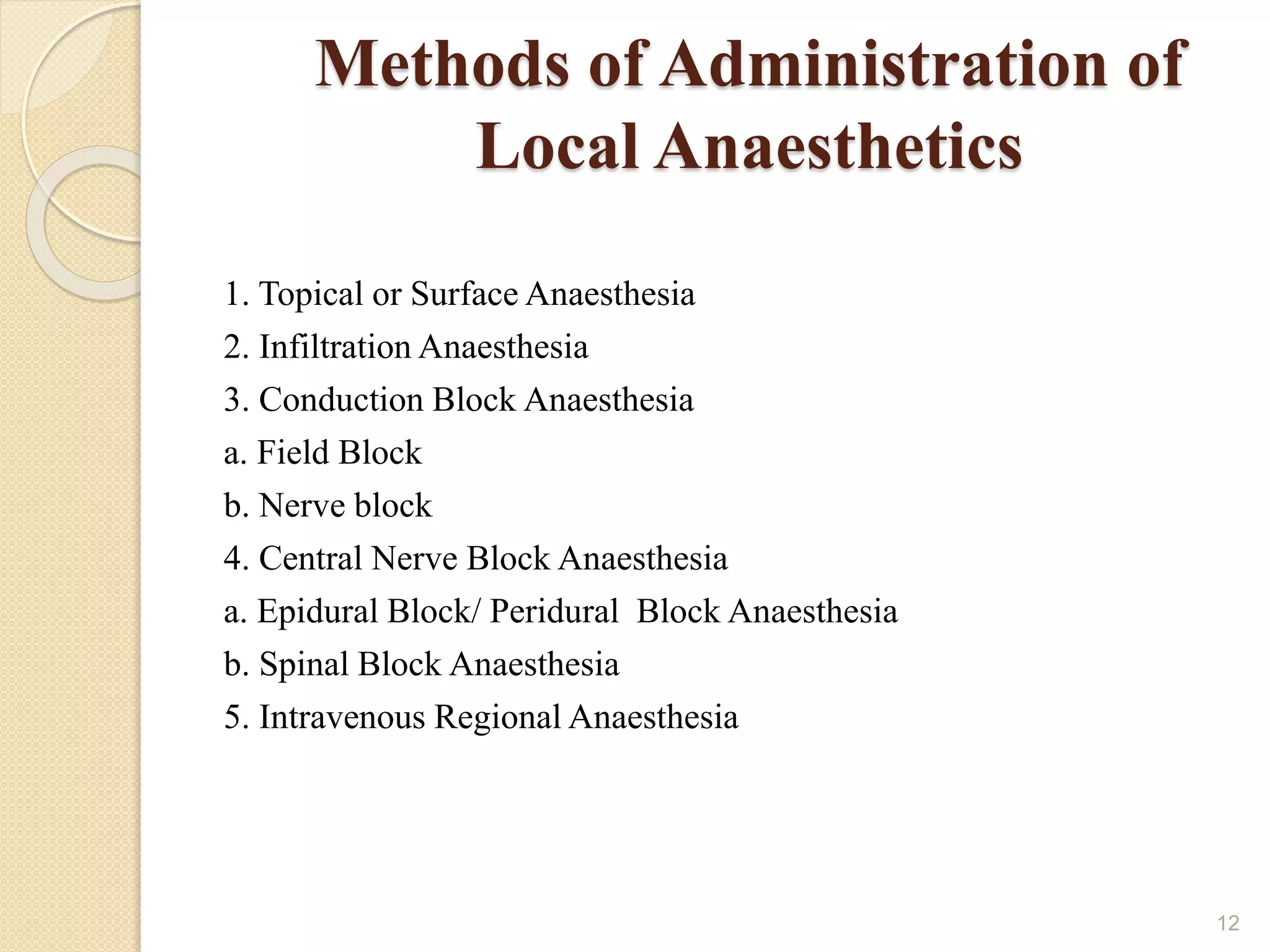 5th unit local anaesthetics | PPTX