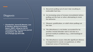 Trichotillomania (hair-pulling disorder) | PPTX