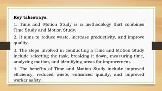 5 Time and Motion Study presentation adsco | PPTX
