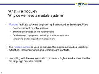 Java Core | Java 8 and OSGi Modularisation | Tim Ellison & Neil Bartlett | PPT