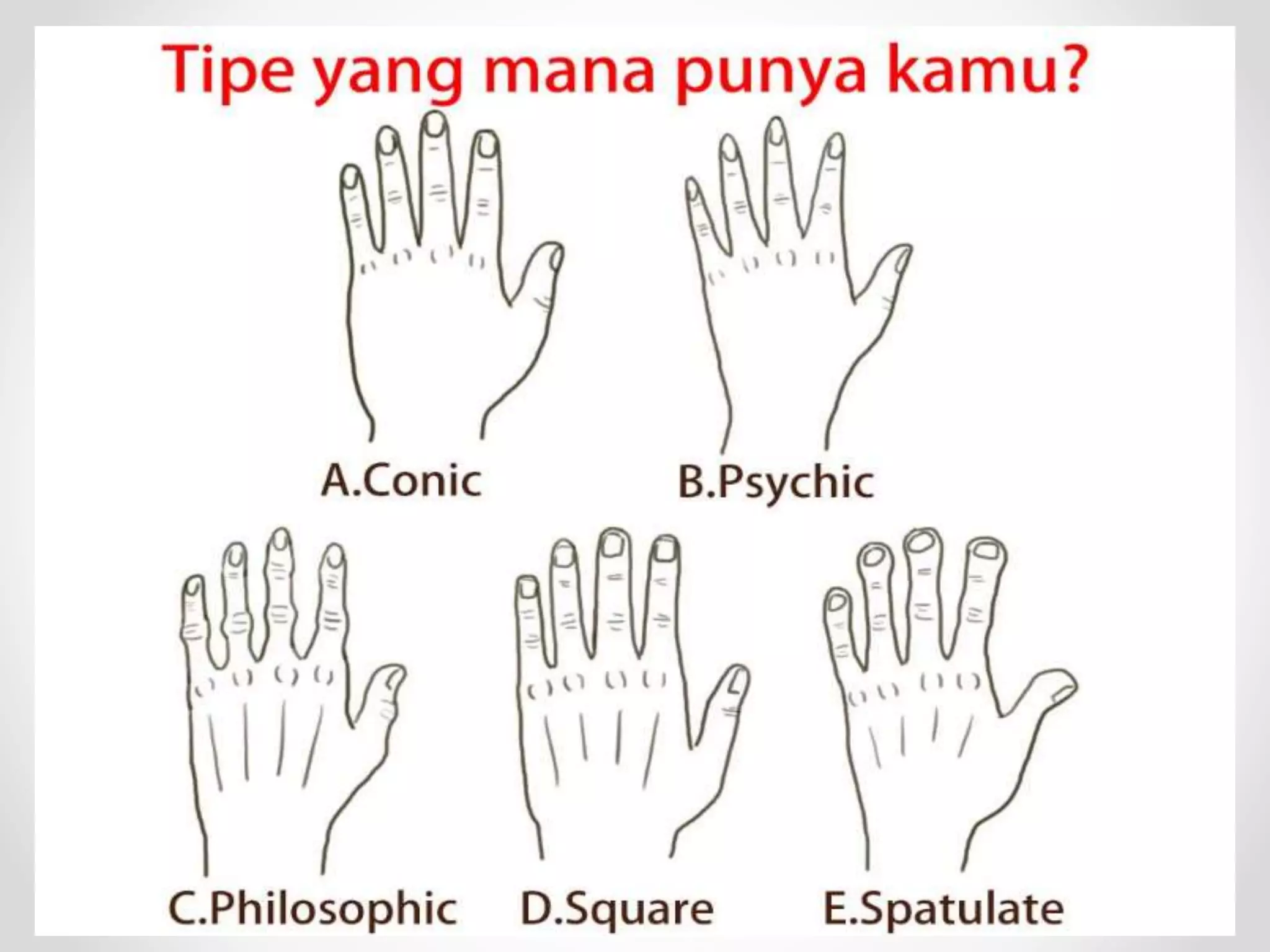 5 Tipe Kepribadian Berdasarkan Bentuk Tangan | PPTX