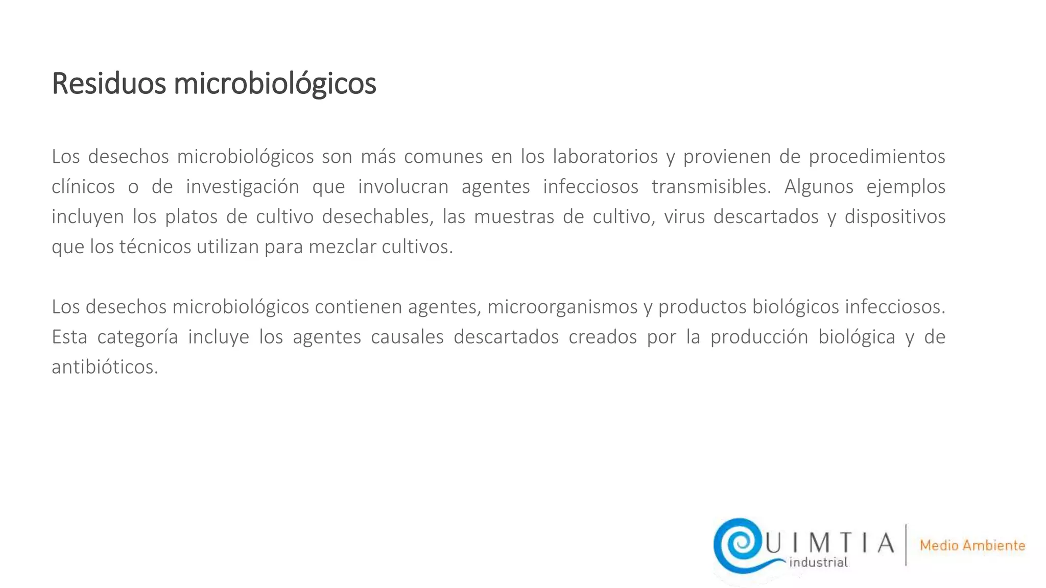 5 tipos de residuos biológicos peligrosos y como desecharlos | PPTX