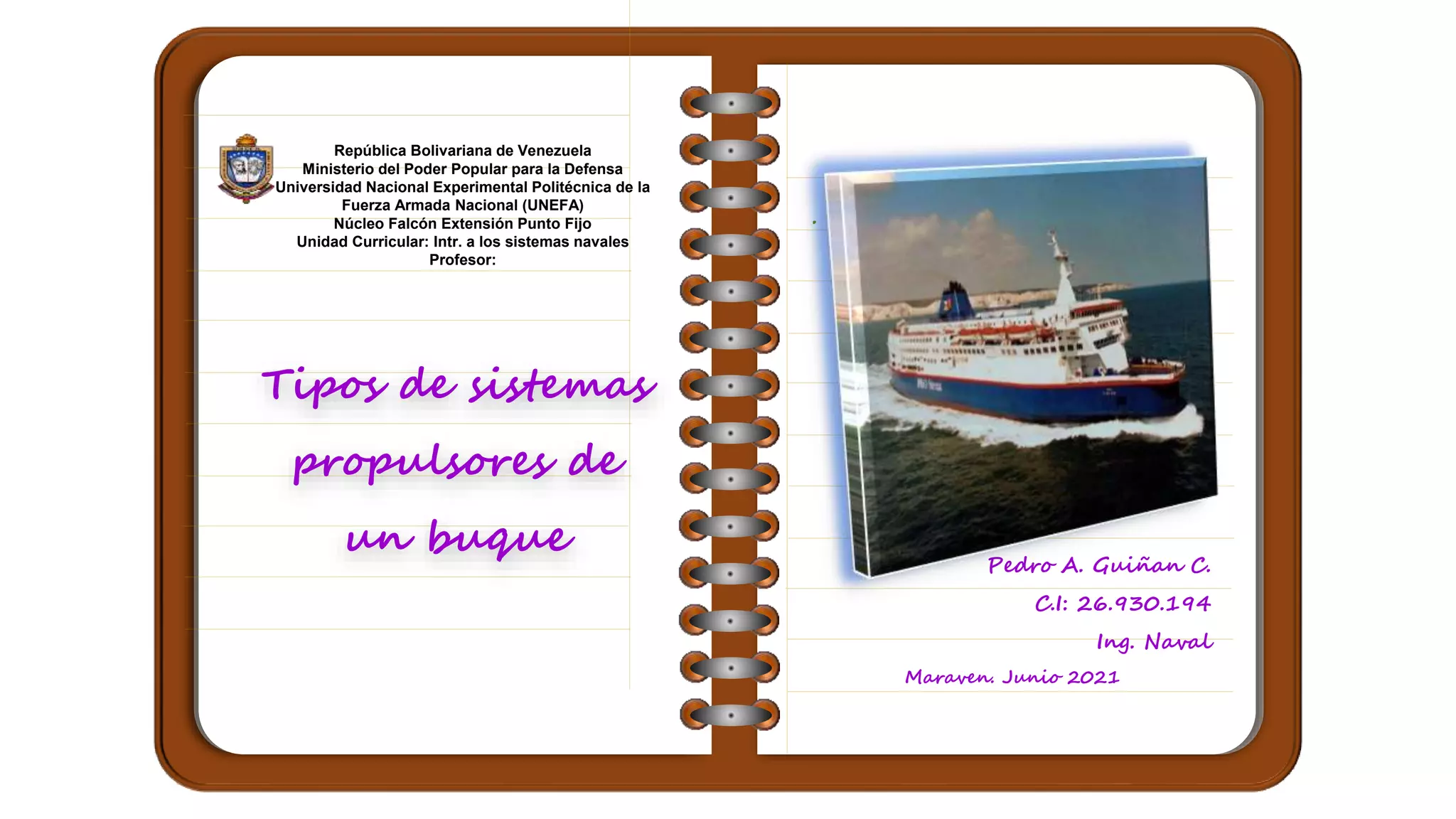 tipos de sistemas propulsores de un buque | PPTX