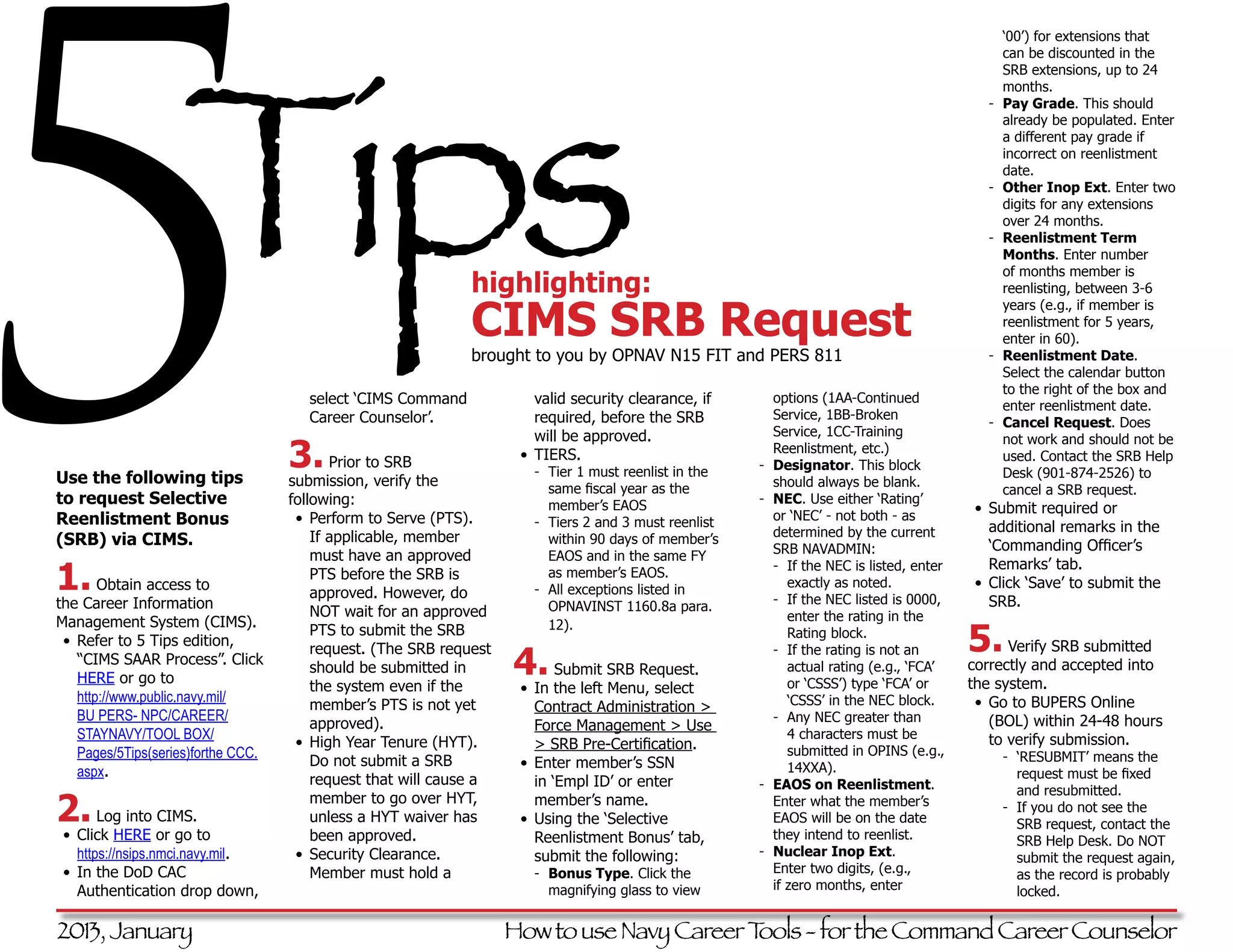 5 tips (2013 jan) CIMS SRB | PDF