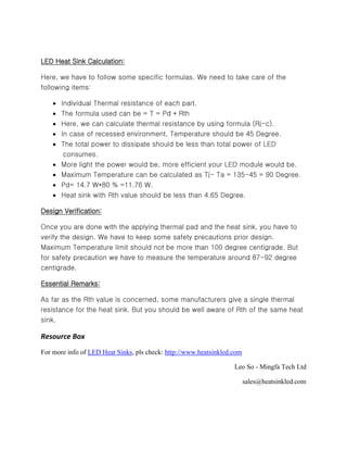 5 tips for_led_heat_sink_calculation | PDF