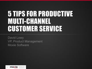 5 Tips For Productive Multi-channel Service | PPT