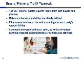 5 tips for sap material master buyer and planner functions | PPTX