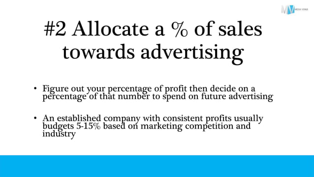 5 tips for setting an advertising budget | PPT