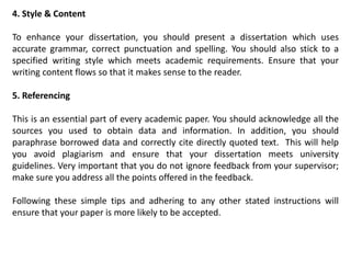 5 Tips for Writing Dissertations | PPT
