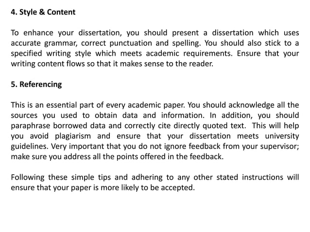 5 Tips for Writing Dissertations | PPT