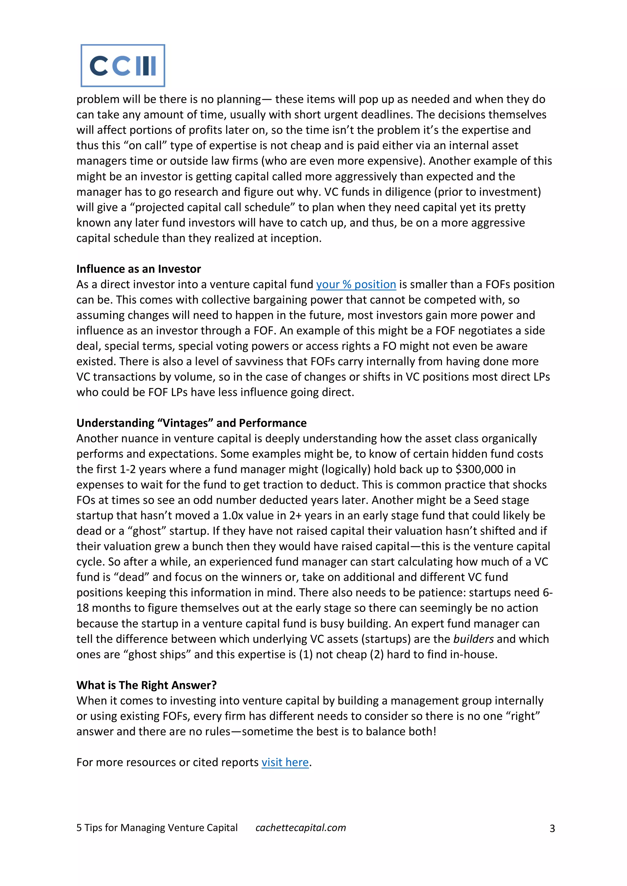 5 Tips for Managing Venture Capital | PDF