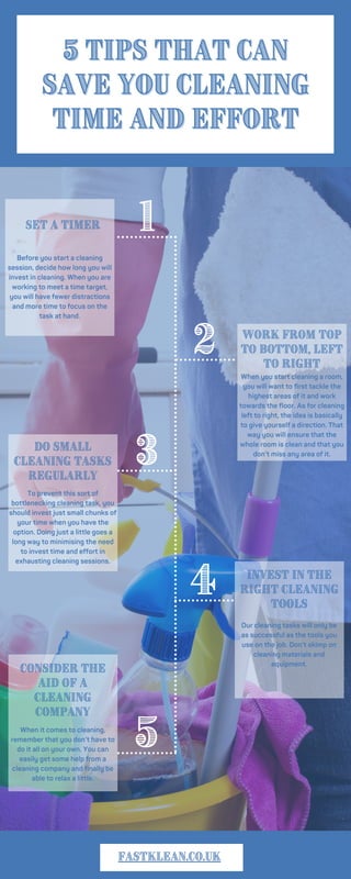 5 Tips that can Save you Cleaning Time and Effort | PDF