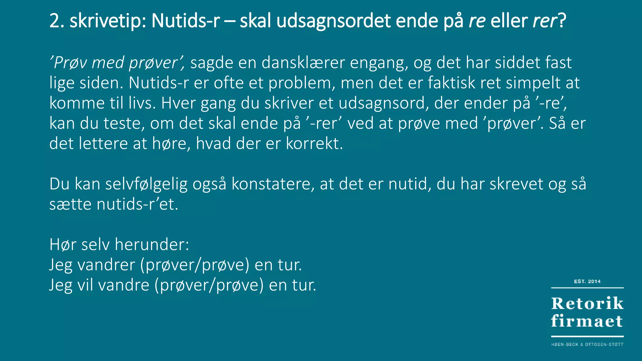 5 tips til at skrive korrekt | PPTX