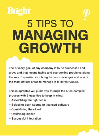 5 Tips To Managing Growth Infographic | PDF