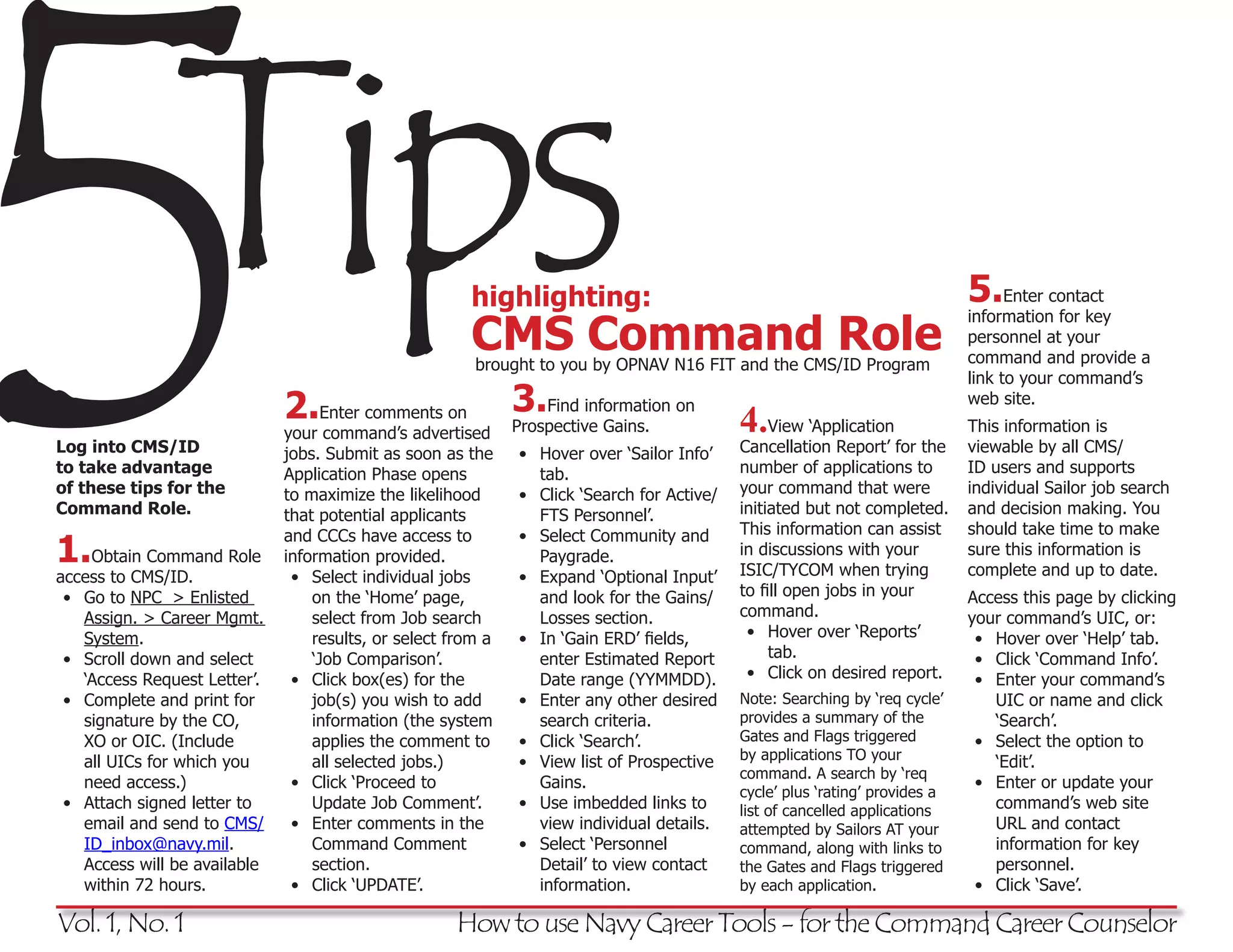 CMS CAREER MANAGEMENT SYSTEM - 5 tips (v1 n1 cms-id) | PDF