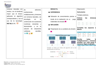 PLANIFICACION DE MATEMATICAS DE 5TO AÑO BÁSICO | DOCX