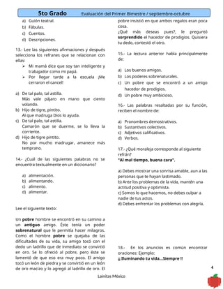 5to Grado - Bimestre libro de lectoescriturw | DOC