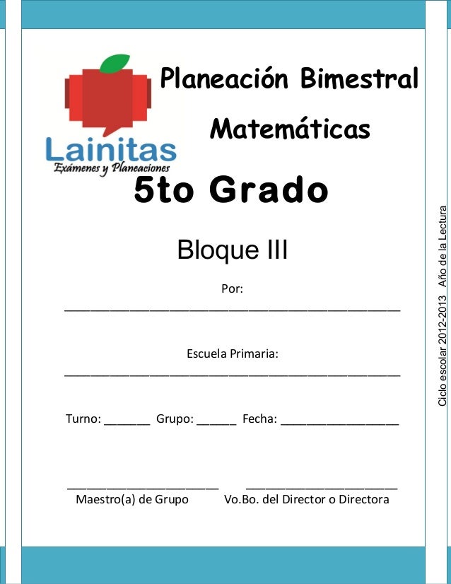 Planeacion Matematicas Quinto Grado Bloque 3 at Steven Robbins blog