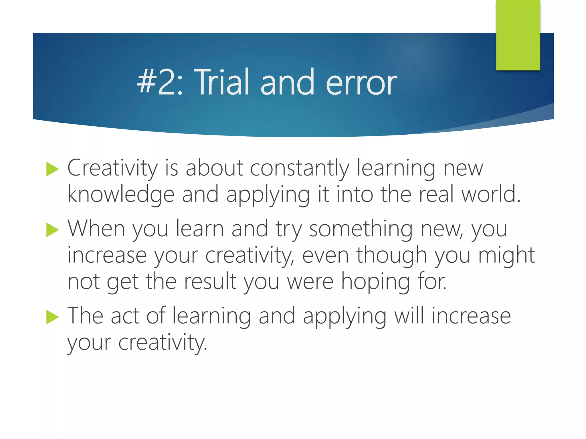 5 tools to develop a creative mindset | PPT