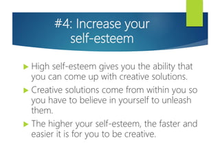 5 tools to develop a creative mindset | PPTX