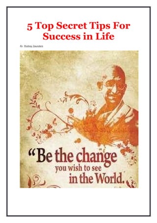 5 top secret tips for success in life (1) | PDF