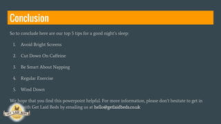 5 Top Tips To Help You Sleep Better | PPT