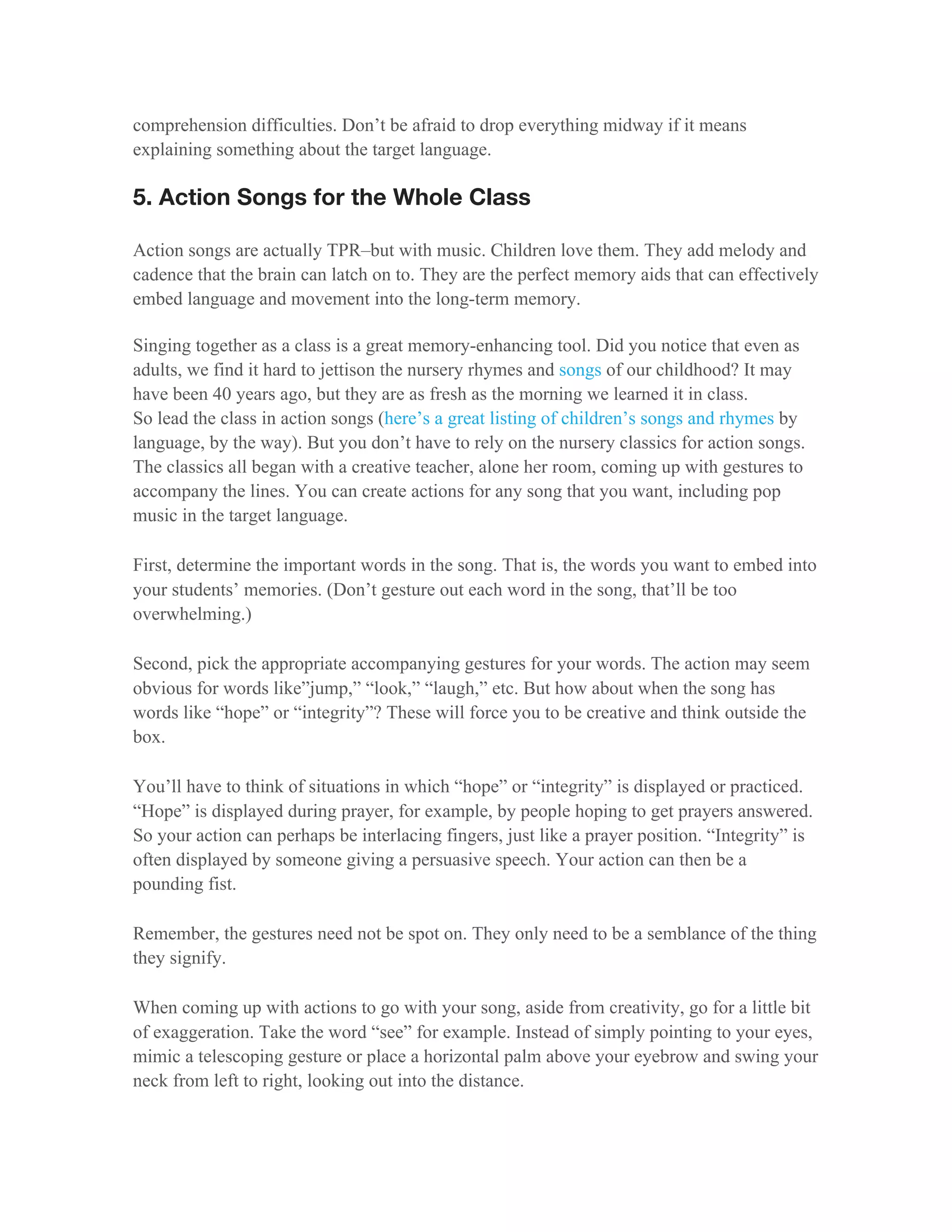 5 total physical response activities | PDF