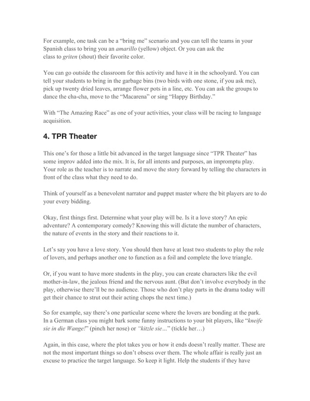 5 total physical response activities | PDF