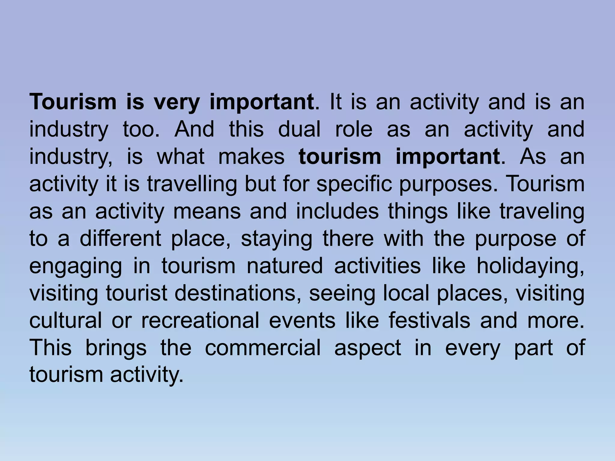 5 tourism importance | PPTX