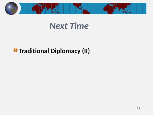 Traditional Diplomacy in Australian context | PPTX