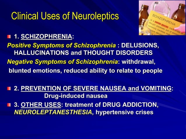 Neuroleptics and Tranquilazers | PPT