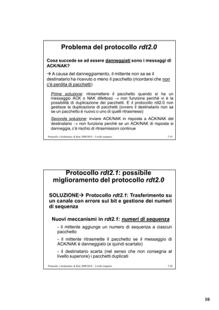 5 Trasporto Affidabile Teoria | PDF | Computer Networking | Computing