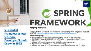 5 Treding Java Frameworks Offshore Developers Should About | PPT