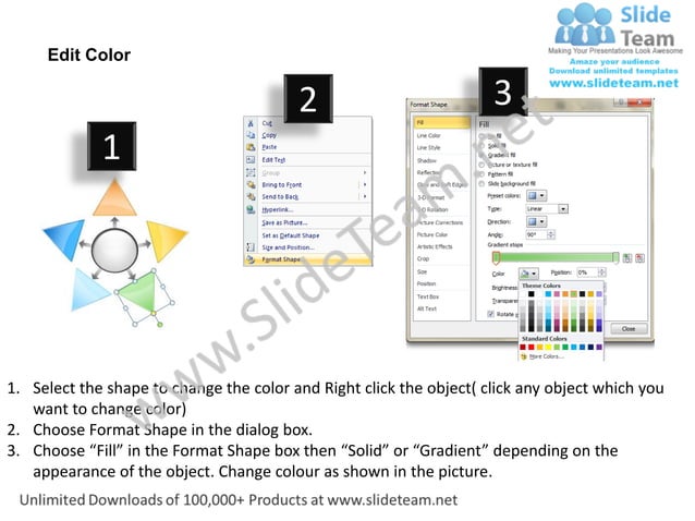 5 triangular concepts converging circular flow cycle process power ...