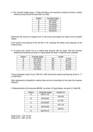 s2 5 tutorial traversing - compass rule and transit rule | PDF
