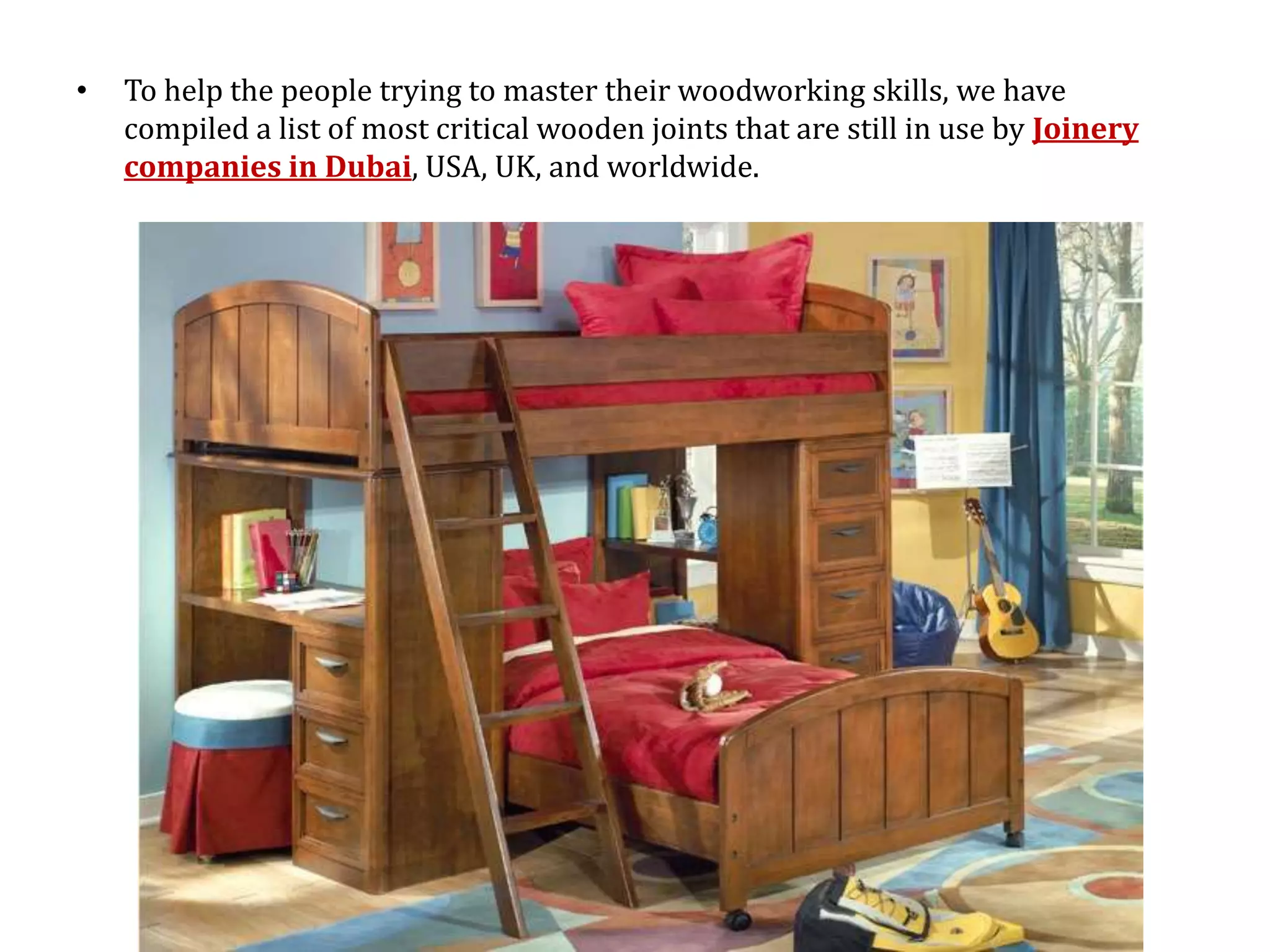 5 types of joinery you should know for carpentry work | PPTX