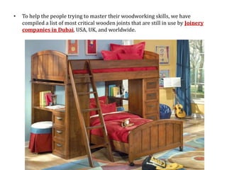 5 types of joinery you should know for carpentry work | PPTX
