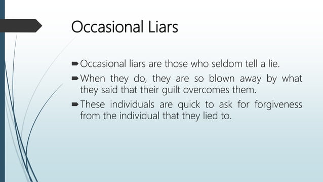 5 types of liars | PPTX