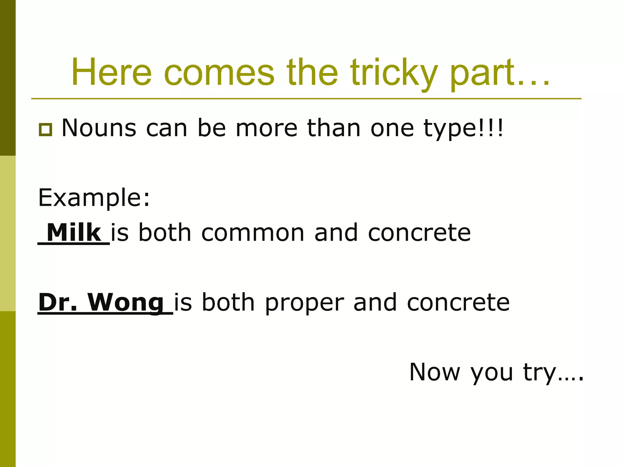 5 types of nouns powerpoint | PPT