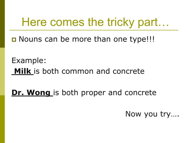 5 types of nouns powerpoint | PPT