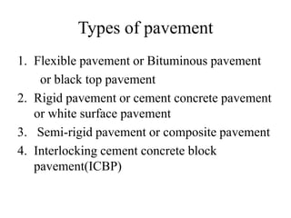 Types of pavement- Transportation Engg. I | PPT