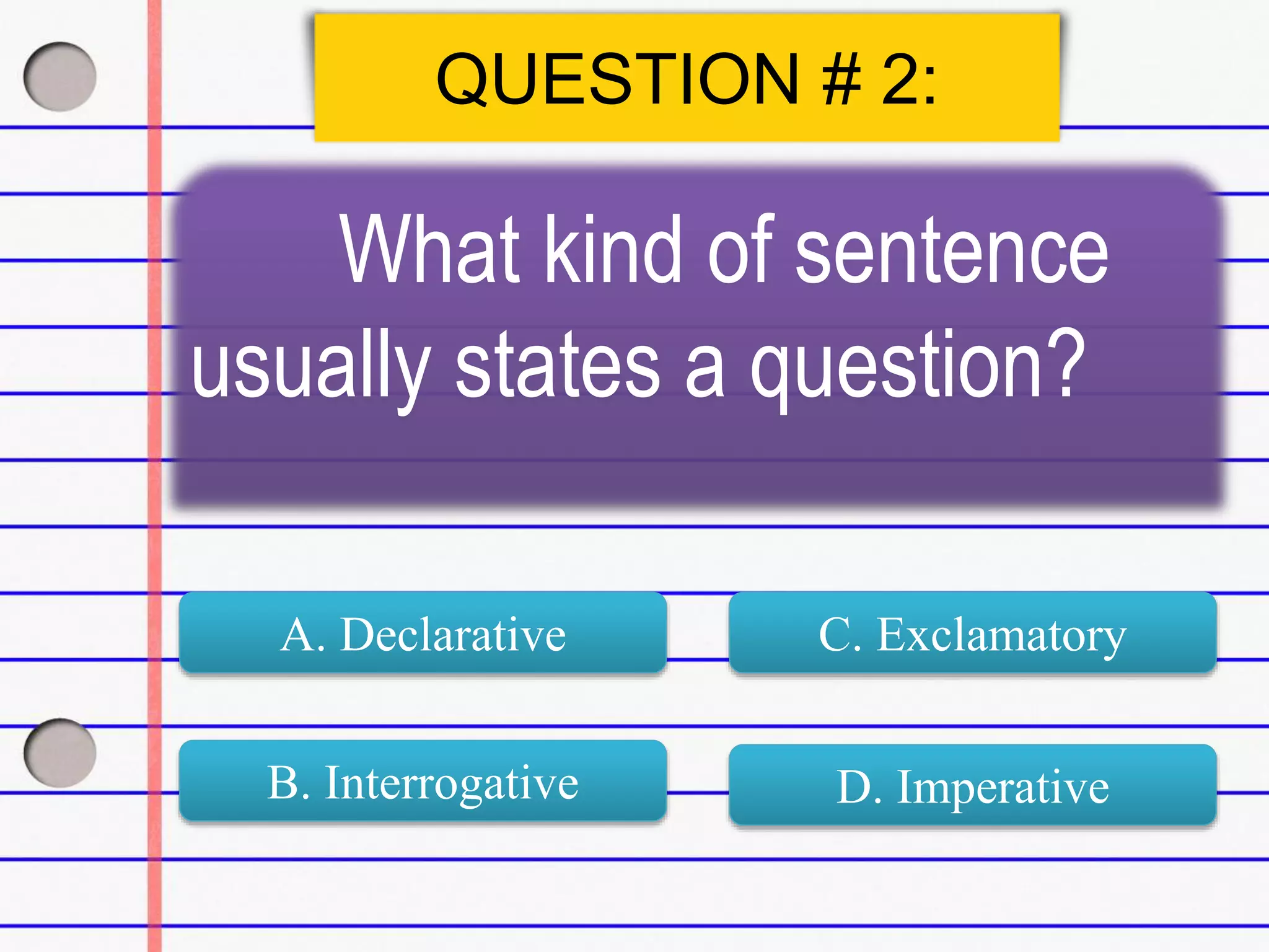 5 types of Sentences Game | PPTX